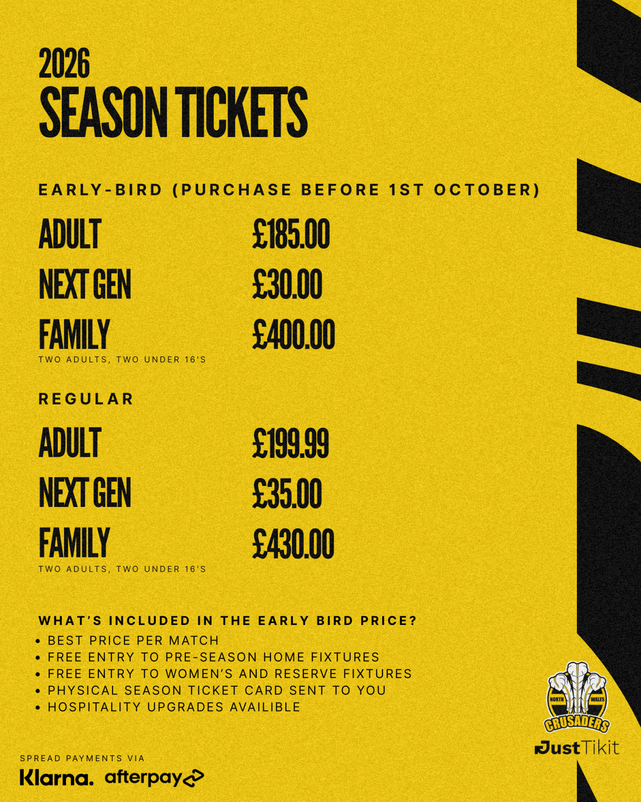 2026 Season Tickets On Sale – North Wales Crusaders